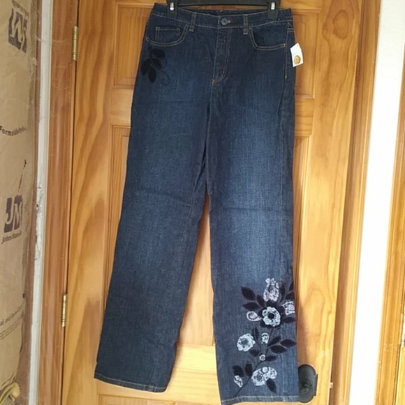 Talbots | Jeans | Talbots Embellished Stretch Jeans With Bling | Poshmark